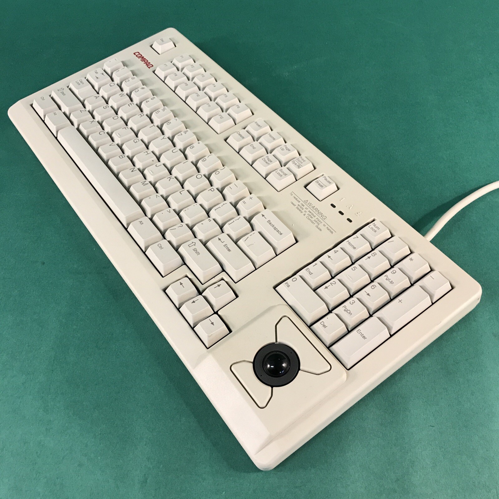 Vintage Compaq MX 11800 Mechanical Keyboard Integrated Trackball PS2 ...