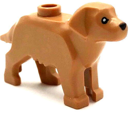 Lego New Dog Labrador Golden Retriever Medium Nougat Right Eye Closed ...
