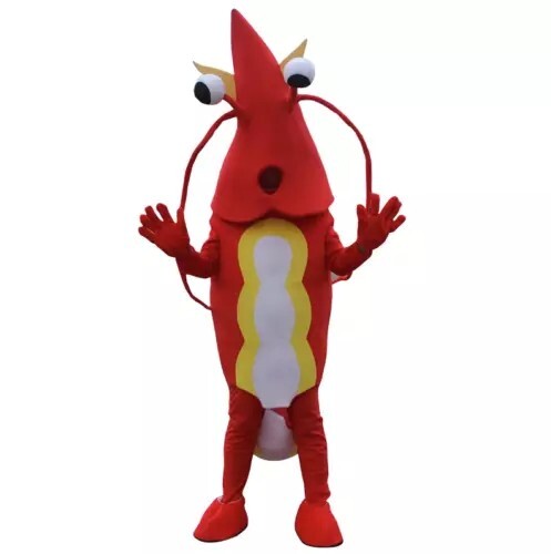 Red Shrimp Mascot Costume Lobster Langouste Crawfish Dress Cosplay ...