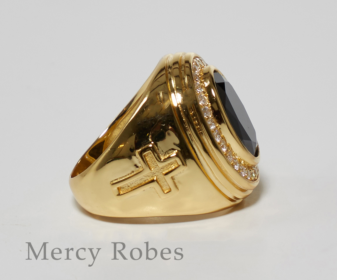 Men's Pastors Clergy Ring, Religious/Christian, Black (RNZ0488 GB) | eBay