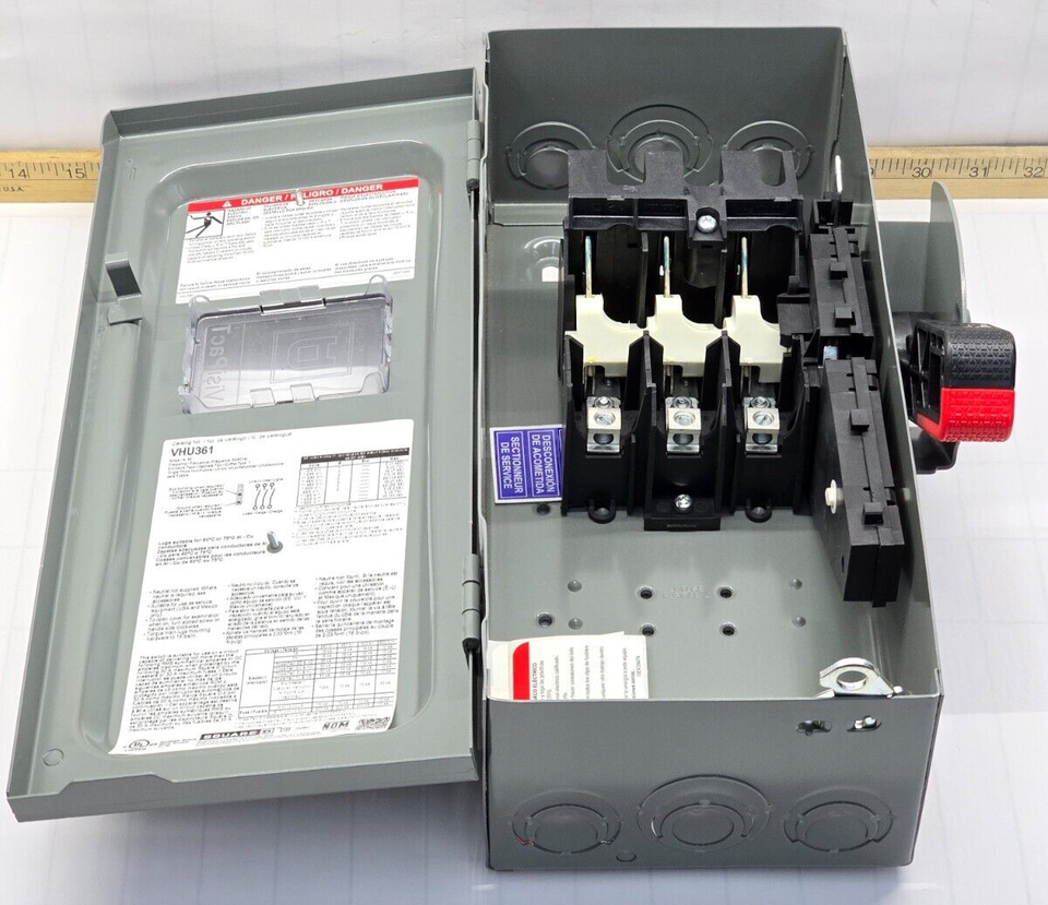 NEW SQUARE D VISIPACT 30 AMP NON-FUSED SAFETY DISCONNECT SWITCH 600V 3P ...