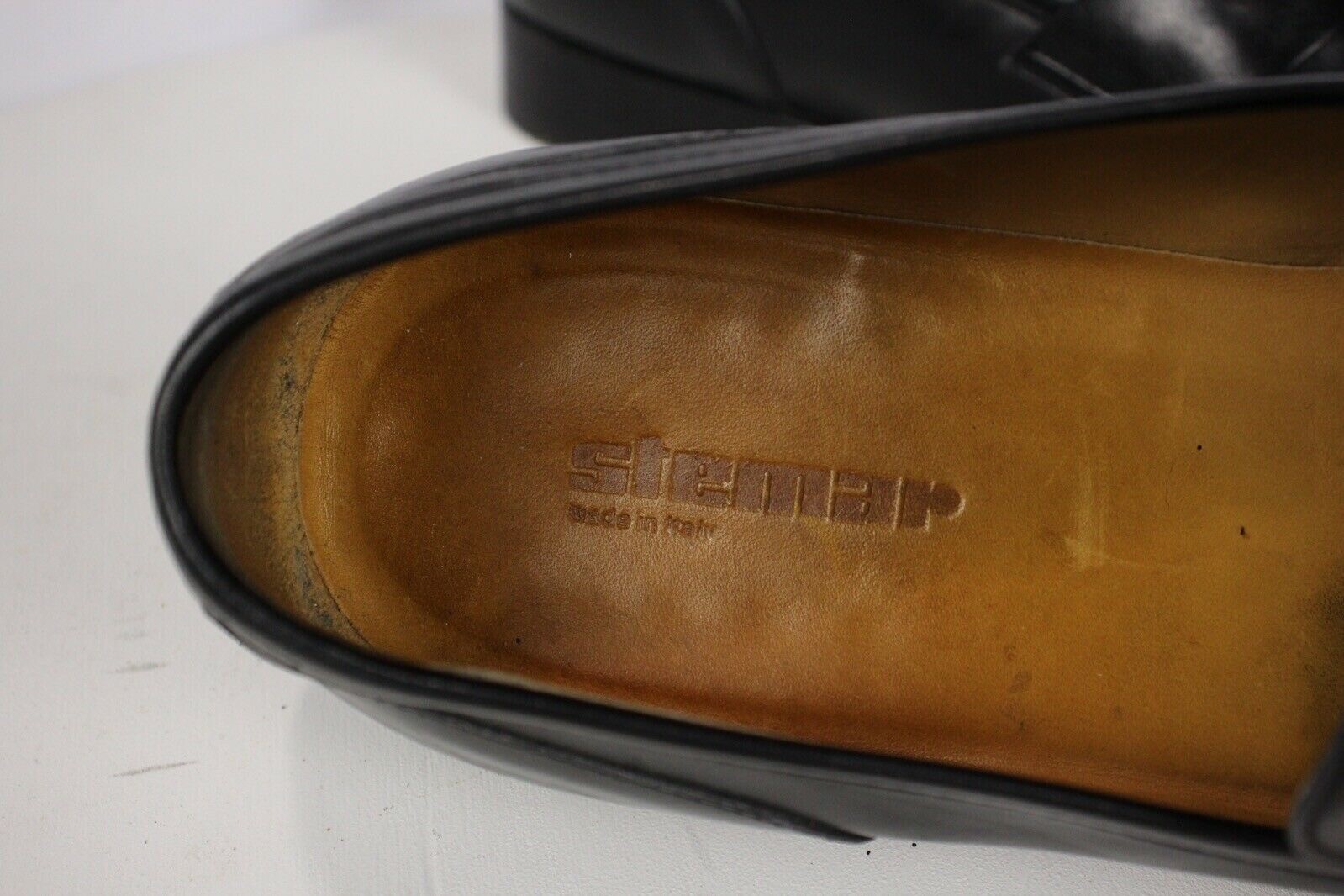 STEMAR Napoli Black Penny Loafer Dress Shoes 9.5M Mor… - Gem