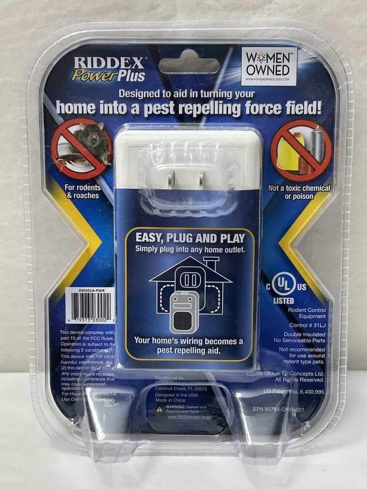 New Riddex Plus As Seen on TV Rodents Roachs Pest Repelling Aid ...
