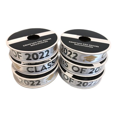 6 Rolls of Class of 2022 Ribbon 5/8" x 10' | eBay