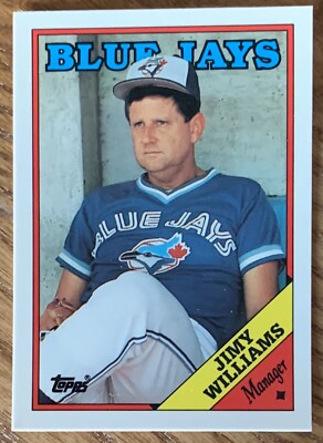 JIMY WILLIAMS, 1988 TOPPS "TIFFANY" CARD, FORMER TORONTO BLUE JAYS ...