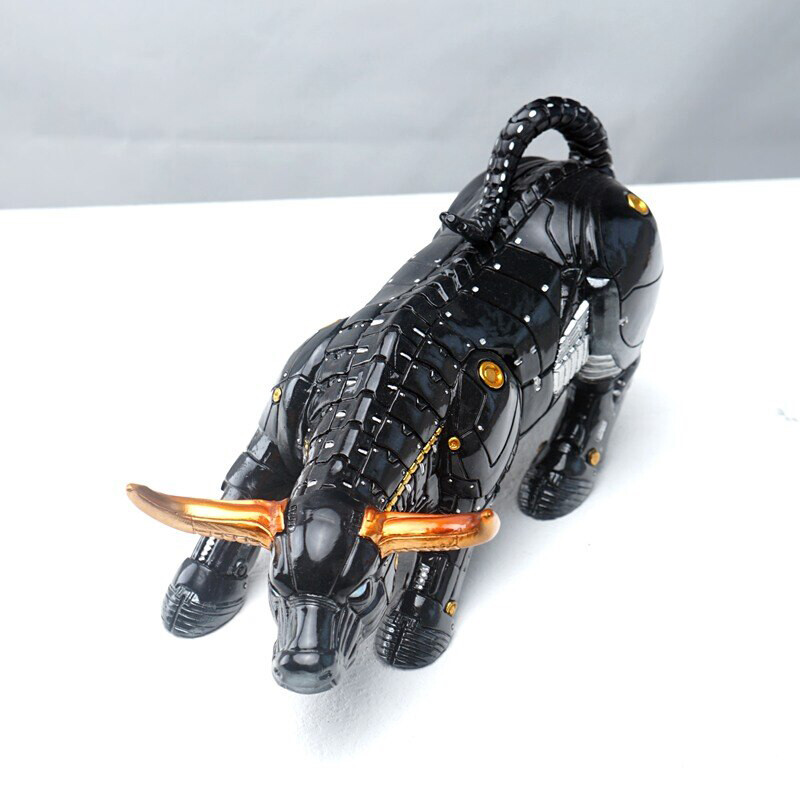 Miami Bitcoin Bull Statue Wall Street Bull Figure Model OX Home Desk ...