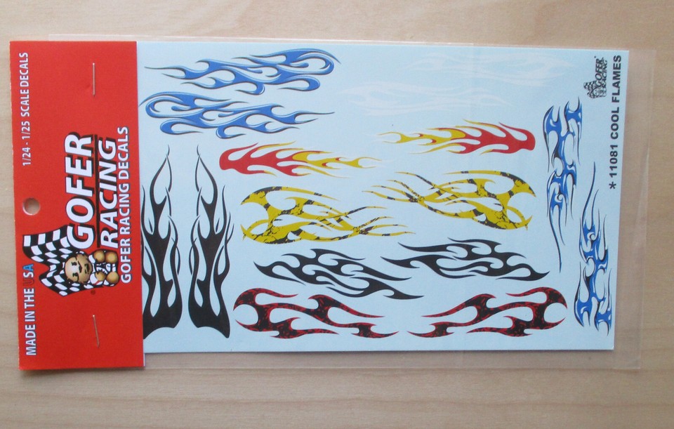Cool Flames 1:24 1:25 Gofer Racing Decals 11081 Model Car | eBay