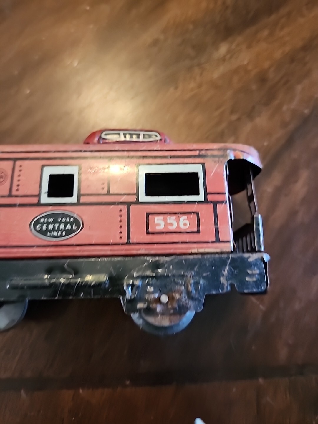Vintage Marx O Tin Litho Metal NY Central Lines 556 Red Caboose Train ...