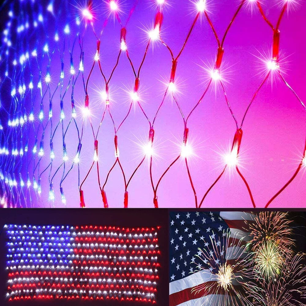 American Flag Christmas Lights