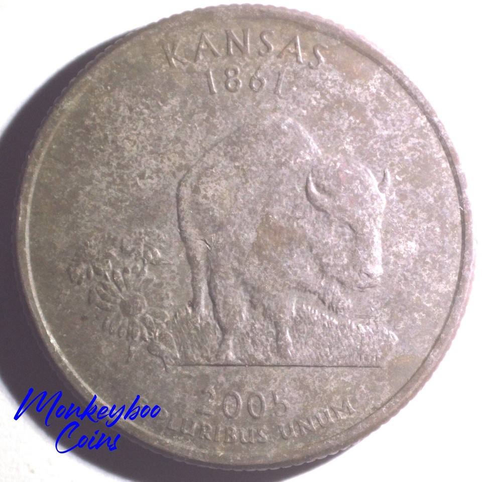 2005 P Kansas State Quarter - Improperly Annealed Planchet - Rare Mint ...