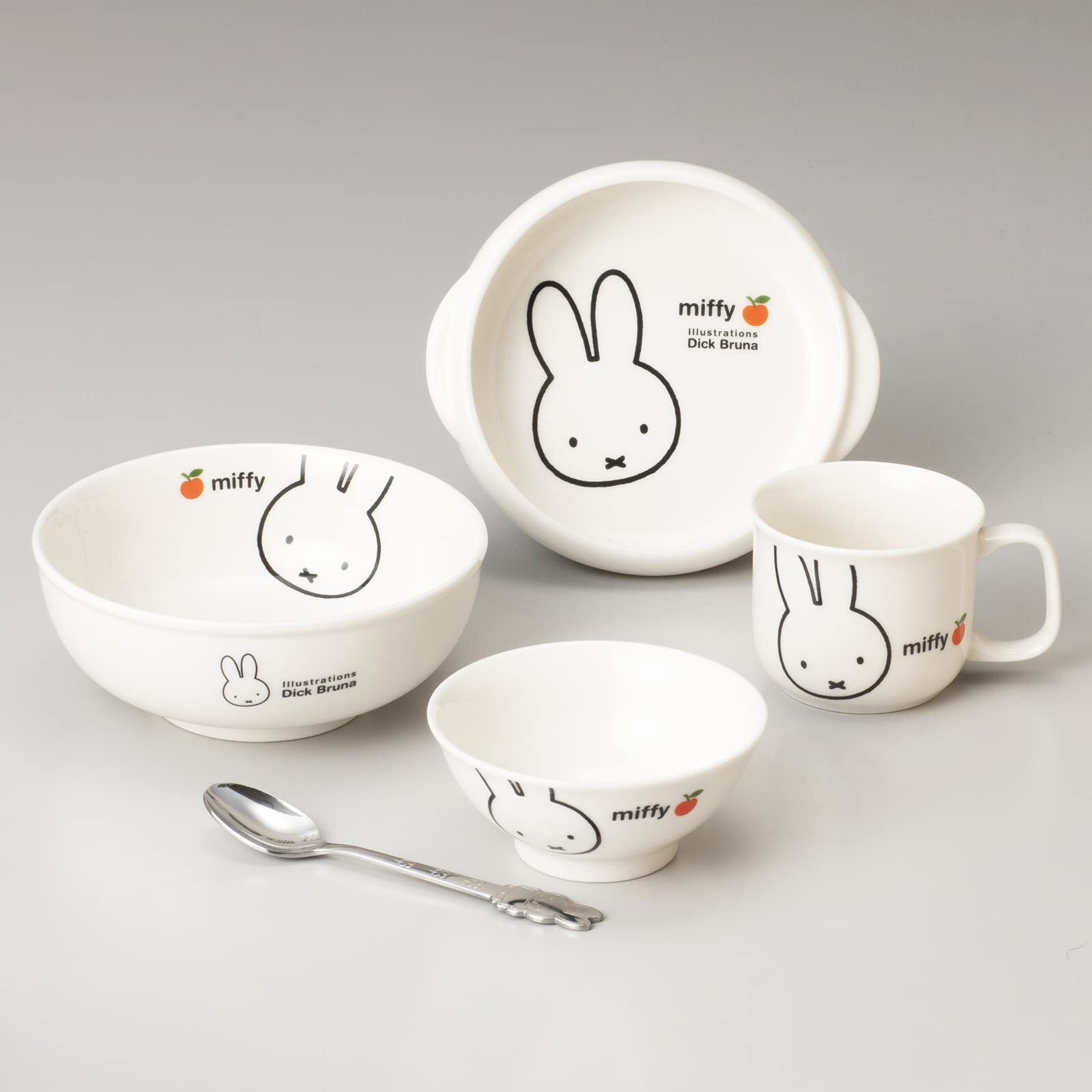 Dick Bruna "Miffy Tableware Set Children's Tableware Pottery Baby Apple ...