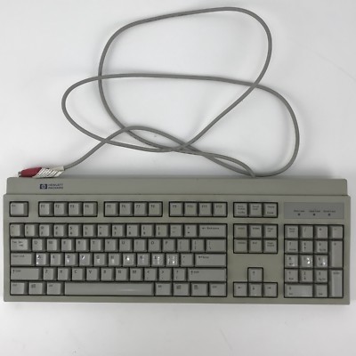 HP Hewlett Packard PS2 Keyboard Wired Beige Vintage FDA-104EB for PC ...