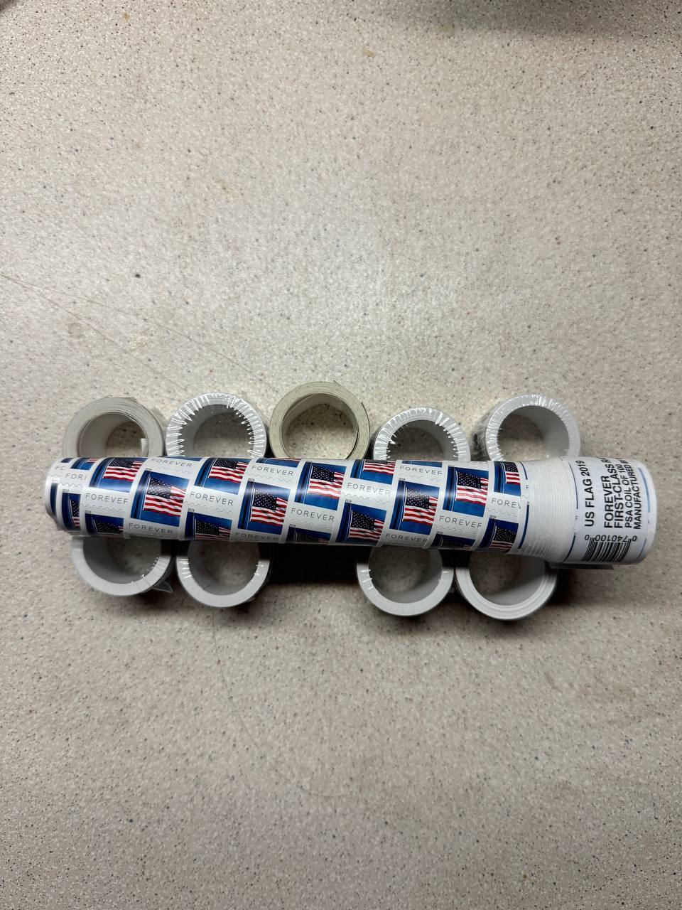 10 rolls of postage stamps forever 100 coil roll. Total 10 rolls. 3 ...