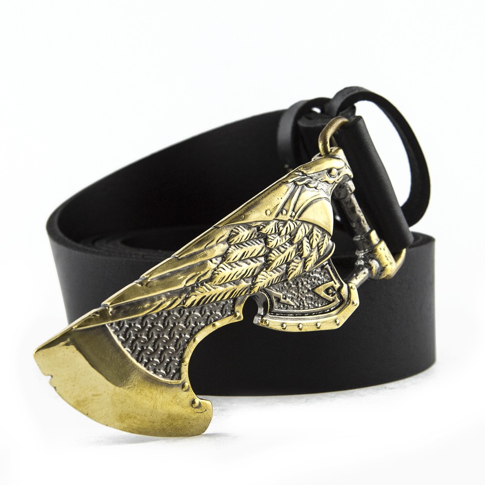 Brass belt buckle Ax of God, Medieval style buckle, Solid brass axe ...