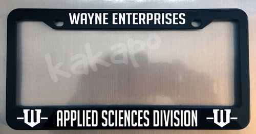 Wayne Enterprises Applied Sciences Division Black License Plate Frame ...