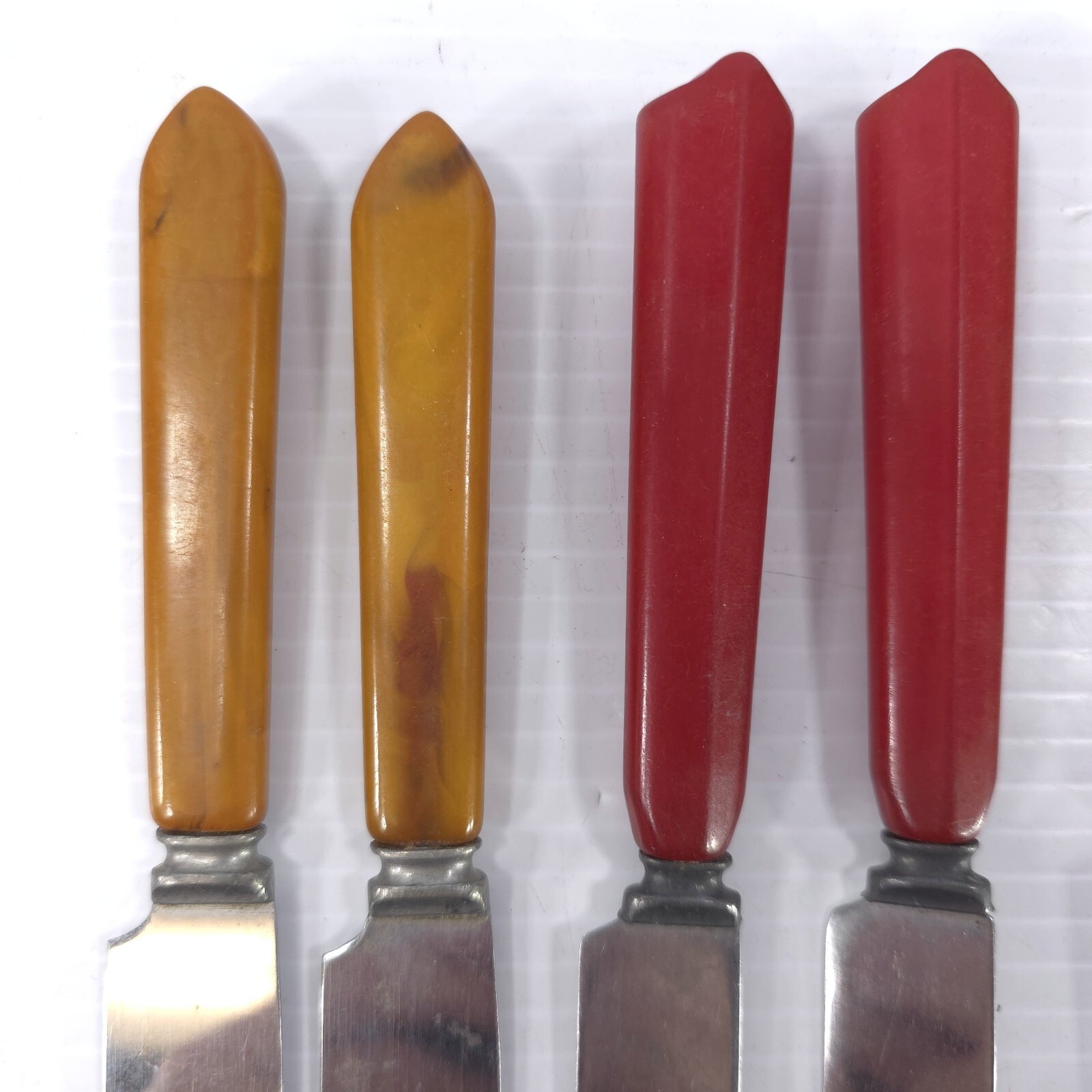 14 Antique Bakelite Handled Cutlery Knives and Forks Different Colors ...