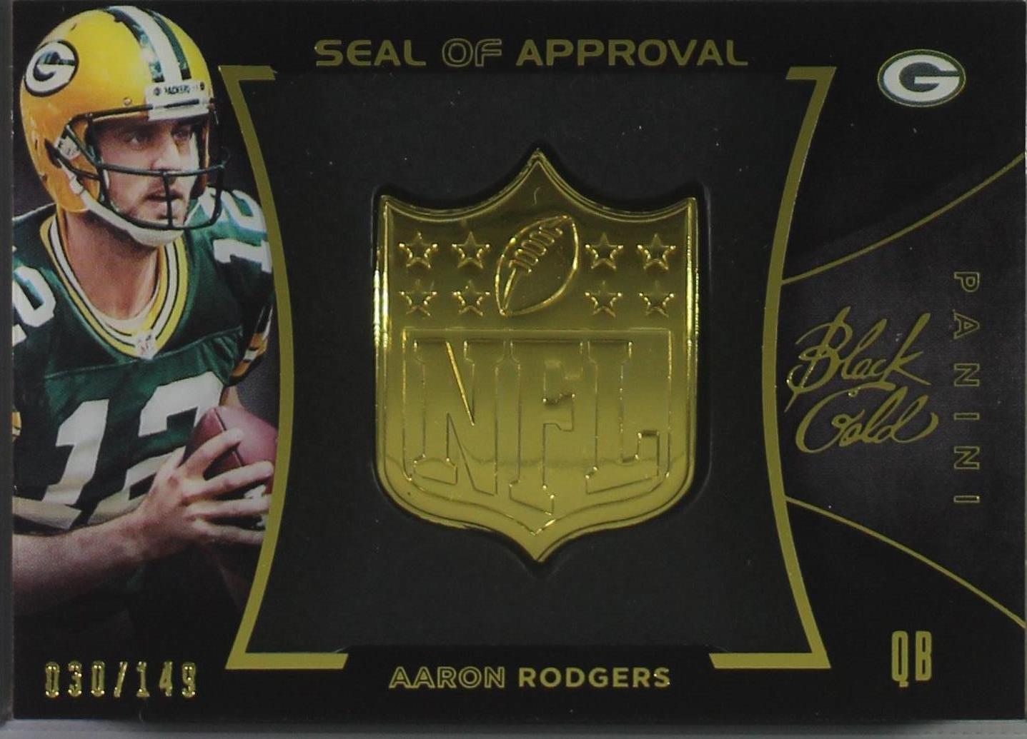 2014 Panini Black Gold - Nfl Seal of Approval Aaron Rodgers #SOA-47 / ...