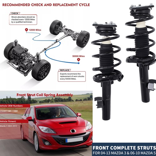 For Mazda 3 2004-2013 & Mazda 5 2006-2010 Front Struts LH RH Complete ...