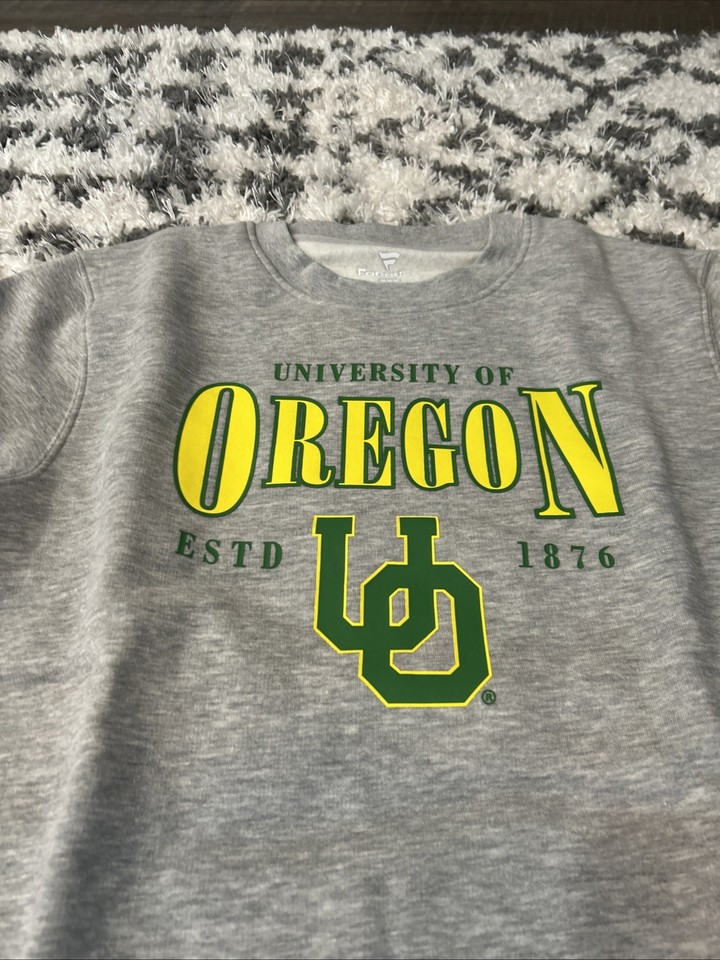NWT! Fanatics Men's NCAA Oregon Ducks Classic Crew Neck Sweatshirt Gray ...