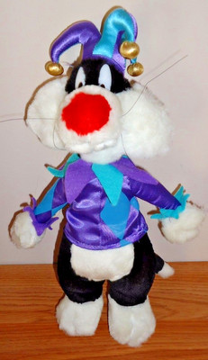 Sylvester the Cat Court Jester 13" stuffed plush Warner Bros. Looney ...