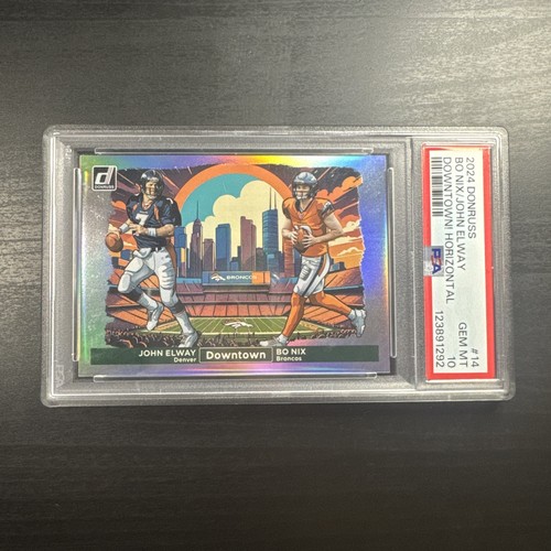 BO NIX / JOHN ELWAY - 2024 DONRUSS - DUAL DOWNTOWN SSP - #14 - BRONCOS ...