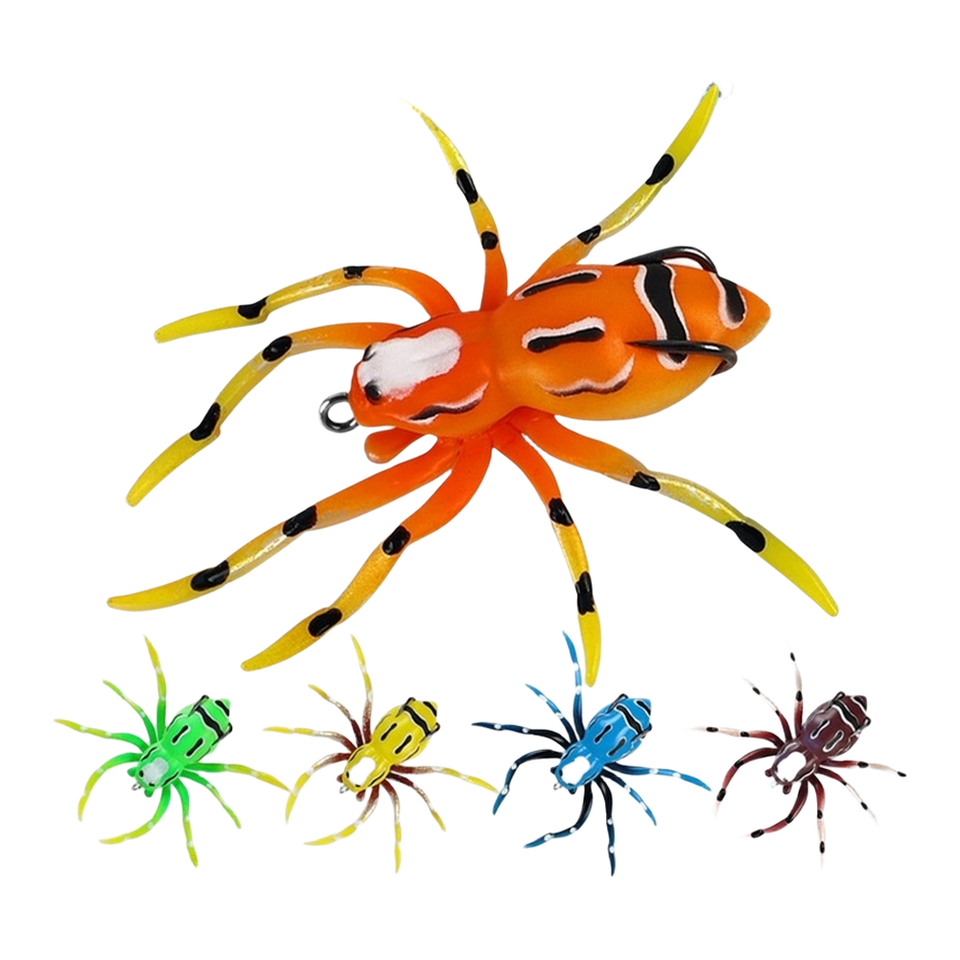 5PCS Floating Frog Baits with Noise Blade Double Hook Soft Silicone ...