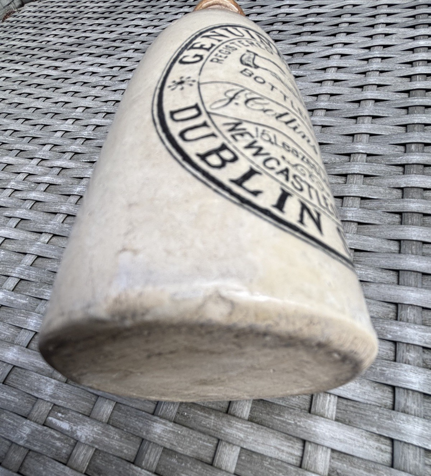 COLLINS NEWCASTLE DUBLIN STOUT STONE BOTTLE NEWCASTLE PICTORIAL STONE ...