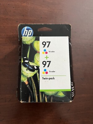 Genuine NEW HP 97 Tri-Color Twin Pack Ink Cartridges Authentic Expired ...