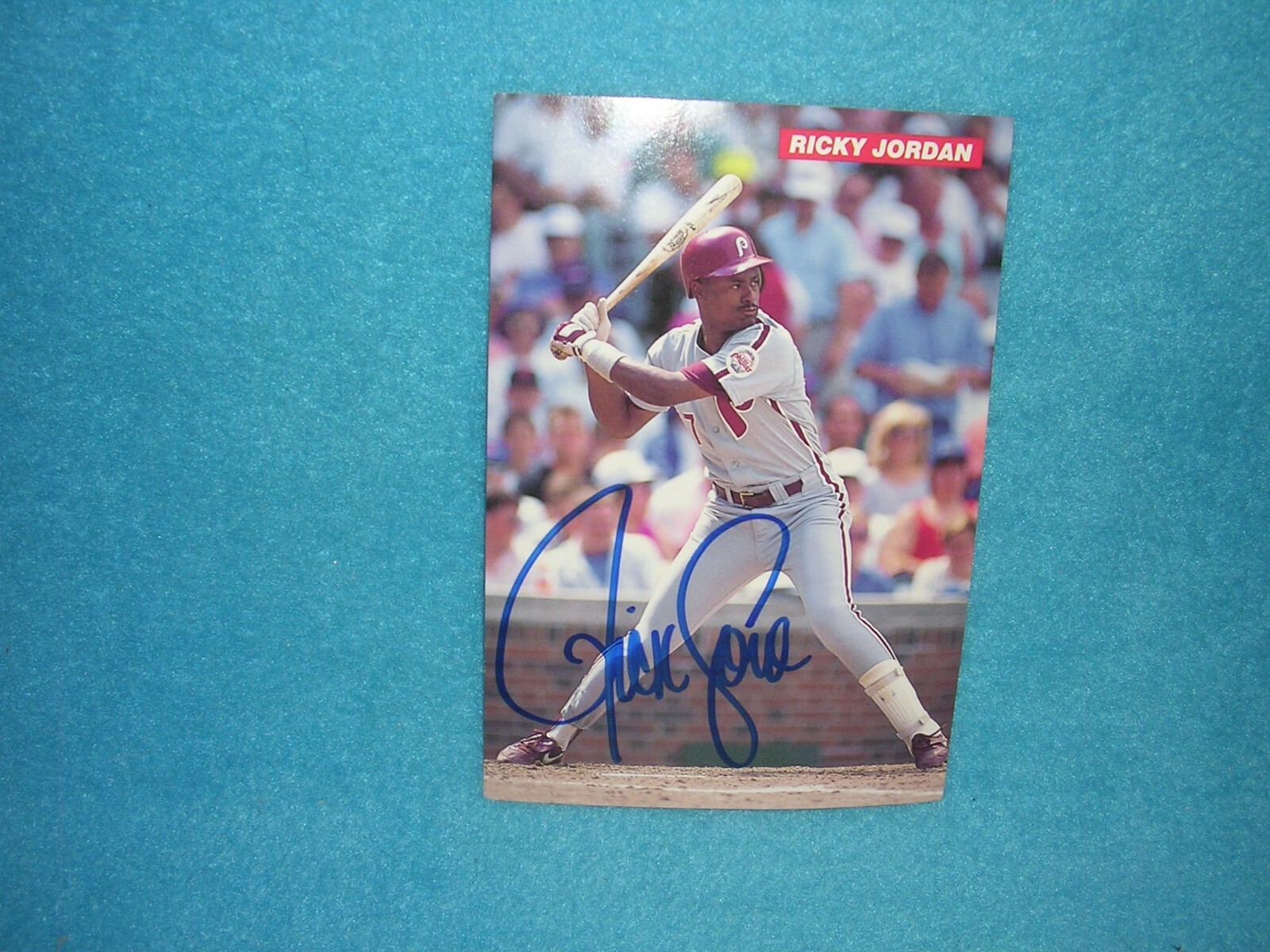Ricky Jordan Philadelphia Phillies 1B, Signed Medford Cards 1991 | eBay
