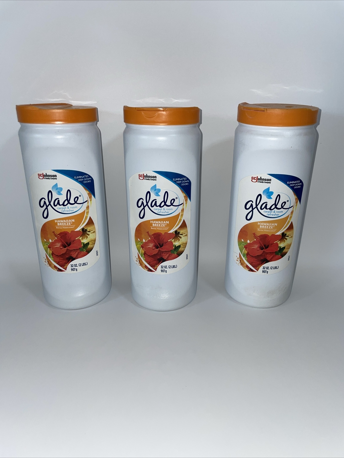 3 Glade Carpet & Room Refresher Hawaiian Breeze Odor Eliminator 32 oz ...