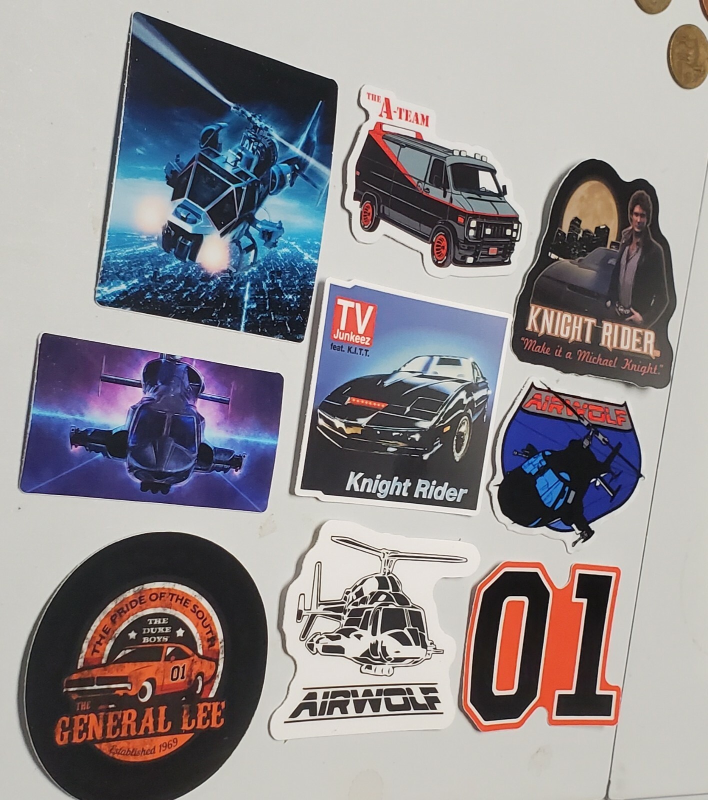 AIRWOLF 1980s STICKERS 10 PACK 3" round | eBay