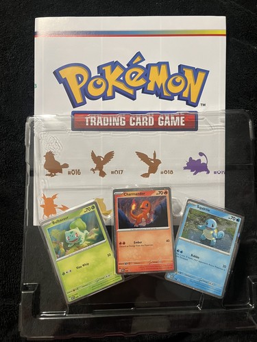 Pokemon 151 Starter Promo Set With Poster Mint Bulbasaur Squirtle ...