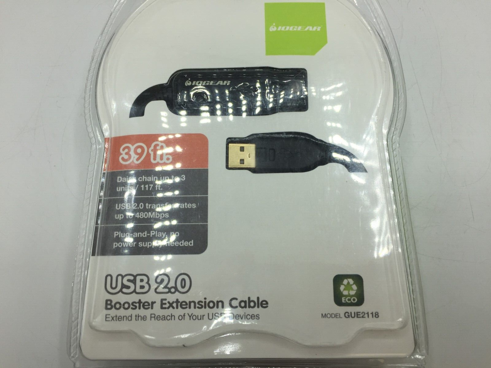 IOGEAR USB 2.0 Booster Extension Cable GUE2118 - USB extender GUE2118 ...