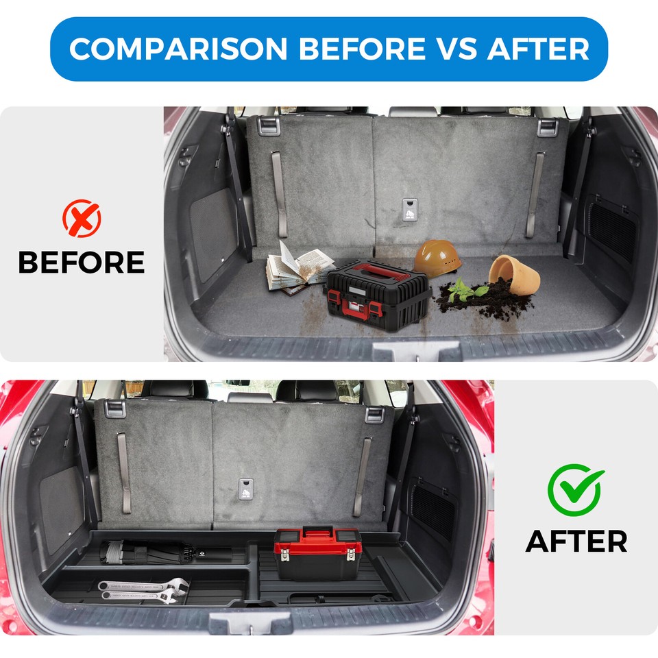 For 2020-2025 Toyota Highlander Trunk Hidden Storage Box Insert Hatch ...
