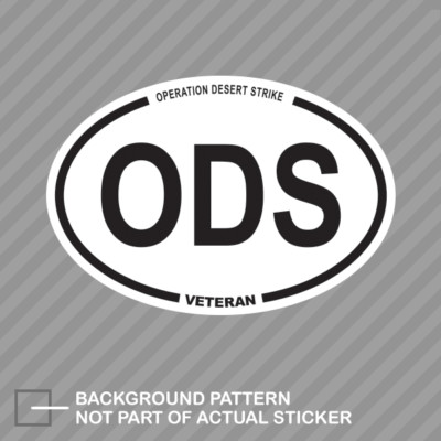 Operation Desert Strike Veteran ODS Oval Sticker Decal Vinyl army usmc ...