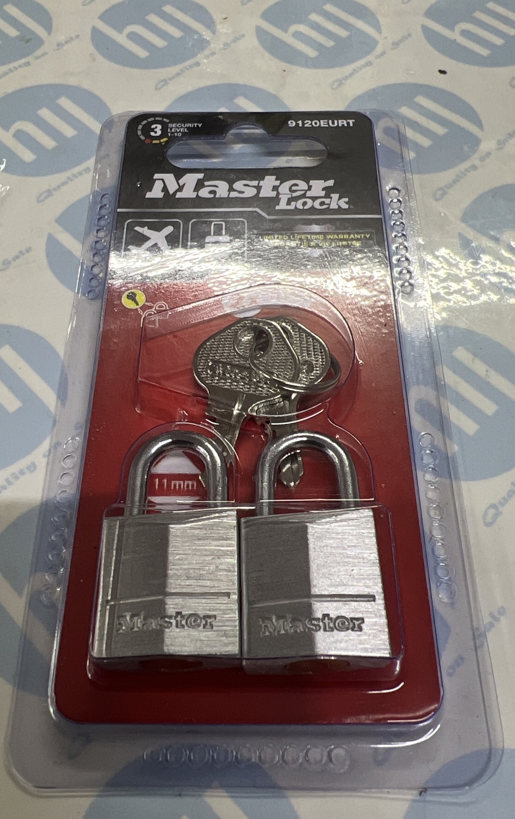 #2 Pack 20mm Aluminum Master Lock Padlock Twin Pack Keyed for travel ...