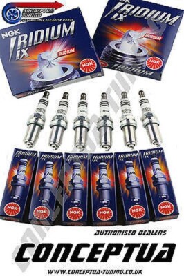 NGK Iridium Spark Plugs 6 x Uprated HR5 - For Nissan R32 GTST Skyline RB20DET | eBay