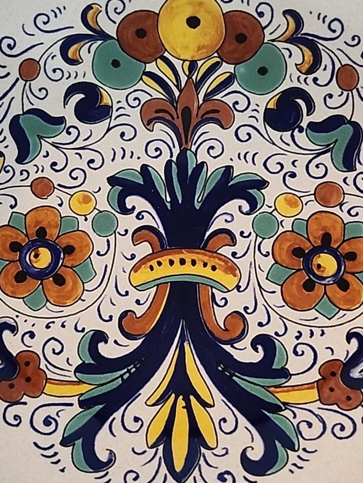 Nova Deruta Pasta/Soup Bowls Floral 6 1/4”D Made In Italy Hand Painted ...