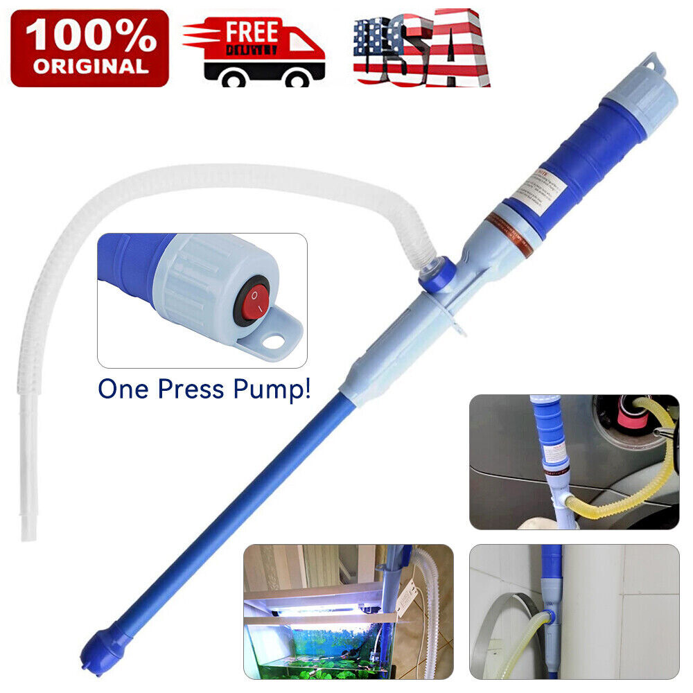 Electric Liquid Fuel Syphon Pump Automatic Transfer Gas Oil Water ...