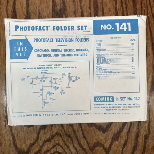 Sams Photofact Television Folder Set 141 | eBay