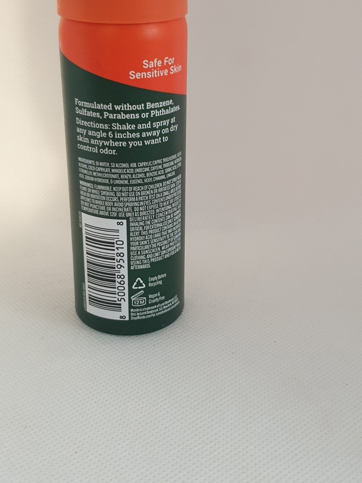 Mando Whole Body Deodorant Clover Woods Spray 1.0 Fl Oz Each Aluminum ...