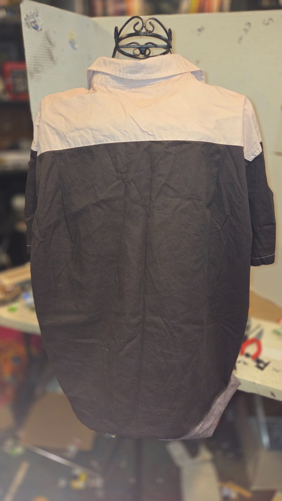 Boozelele Western Shirt Mens 2XL BAT FACE Western Short Sleeve Button ...