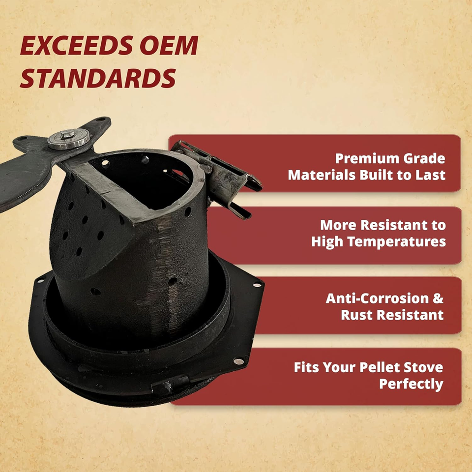 Quadra-Fire Classic Bay 1200 EZ Clean Burnpot Replacement Part 812-3351 ...