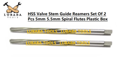 HSS Valve Stem Guide Reamers Set Of 2 Pcs 5mm 5.5mm Spiral Flutes ...