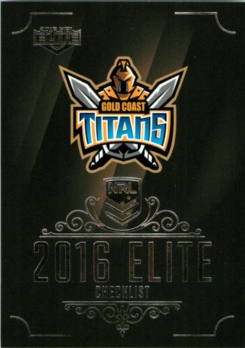 2016 GOLD COAST TITANS NRL Card CLUB LOGO | eBay