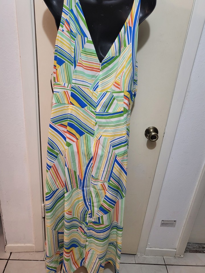 Maggy London Women's Bold Colorful Fun Printed Peached CDC Slip Dresssz ...