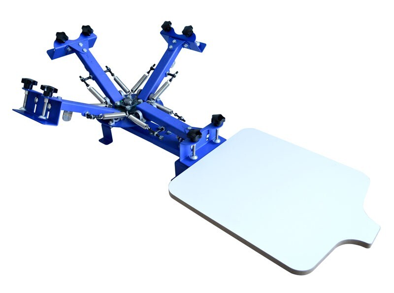 Enhanced 4 Color Silk Screen Printing Machine 1 Station Press Printer ...