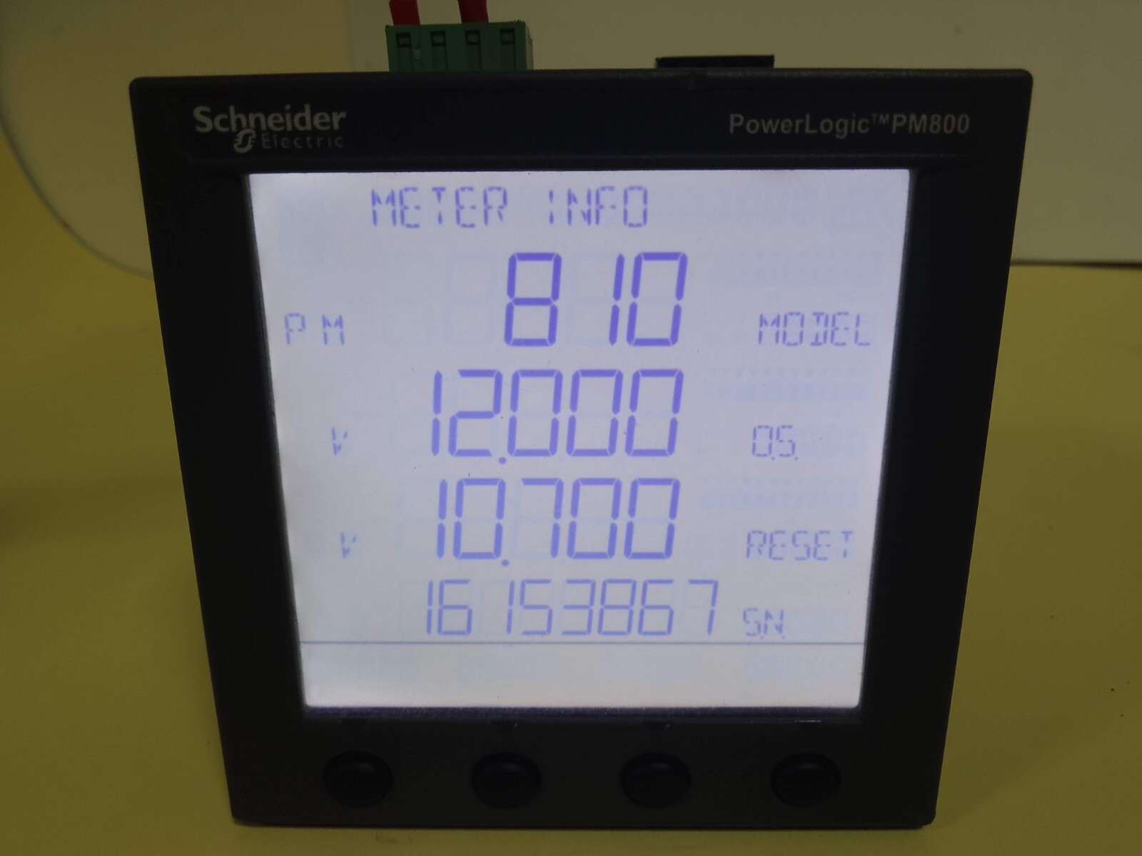 Schneider PowerLogic PM810MG H/W: H9 F/W: 12.000 Power Meter PM800 ...