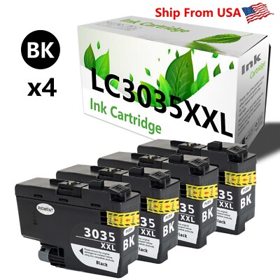 (4PK,Black) LC3035 LC-3035 Ink Cartridge LC3035BK for MFC-J995DW J805DW ...
