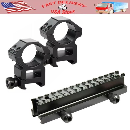 30mm Scope Ring High Profile Scope Mount w/ See-Thru 1" Riser Scope ...